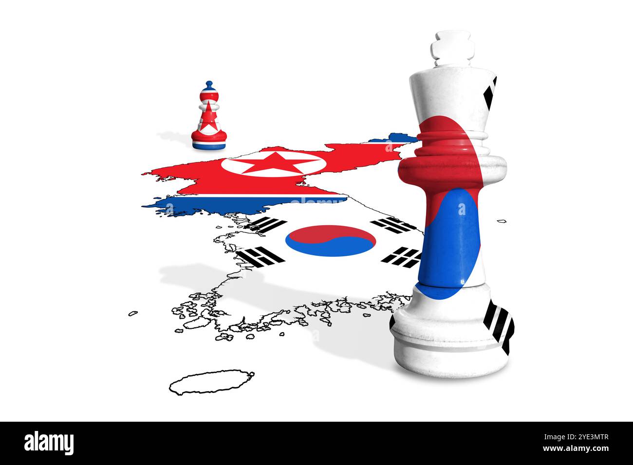 Japan south korea Cut Out Stock Images & Pictures - Alamy