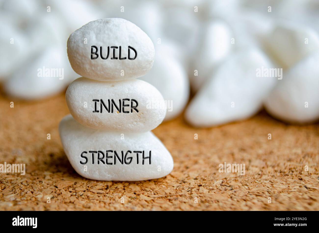Build Inner Strength text on white stones. Inner strength concept Stock ...