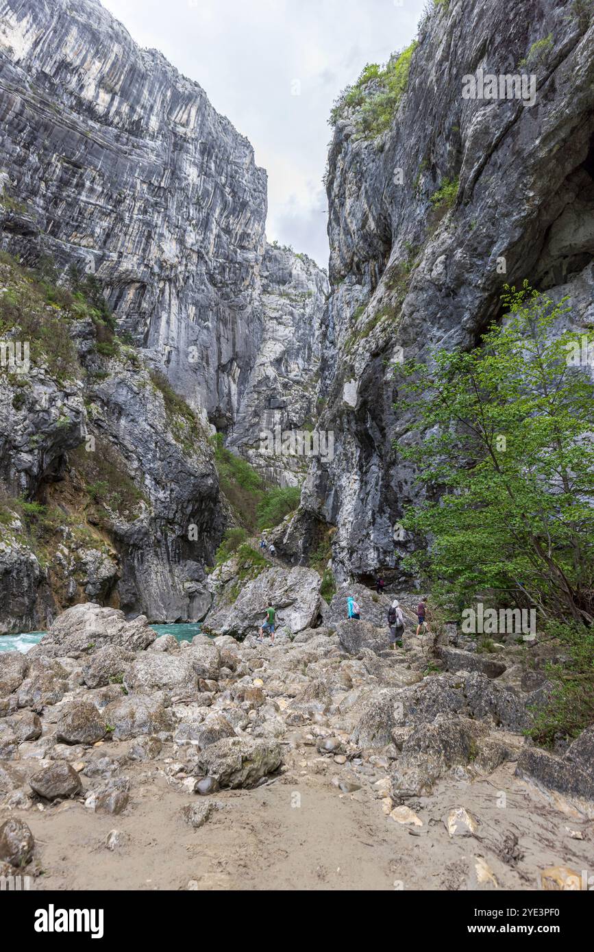 Closeup river view in Gorges du Verdon, Grand Canyon Aiguines in ...