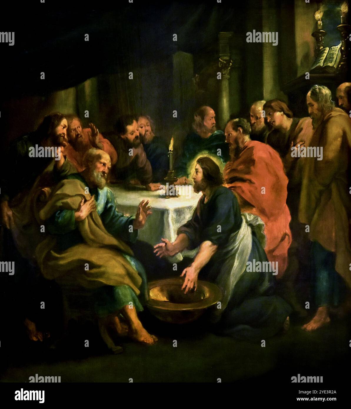 The foot washing 1632 by Peter Paul Rubens.(1577-1640). Flemish artist ...
