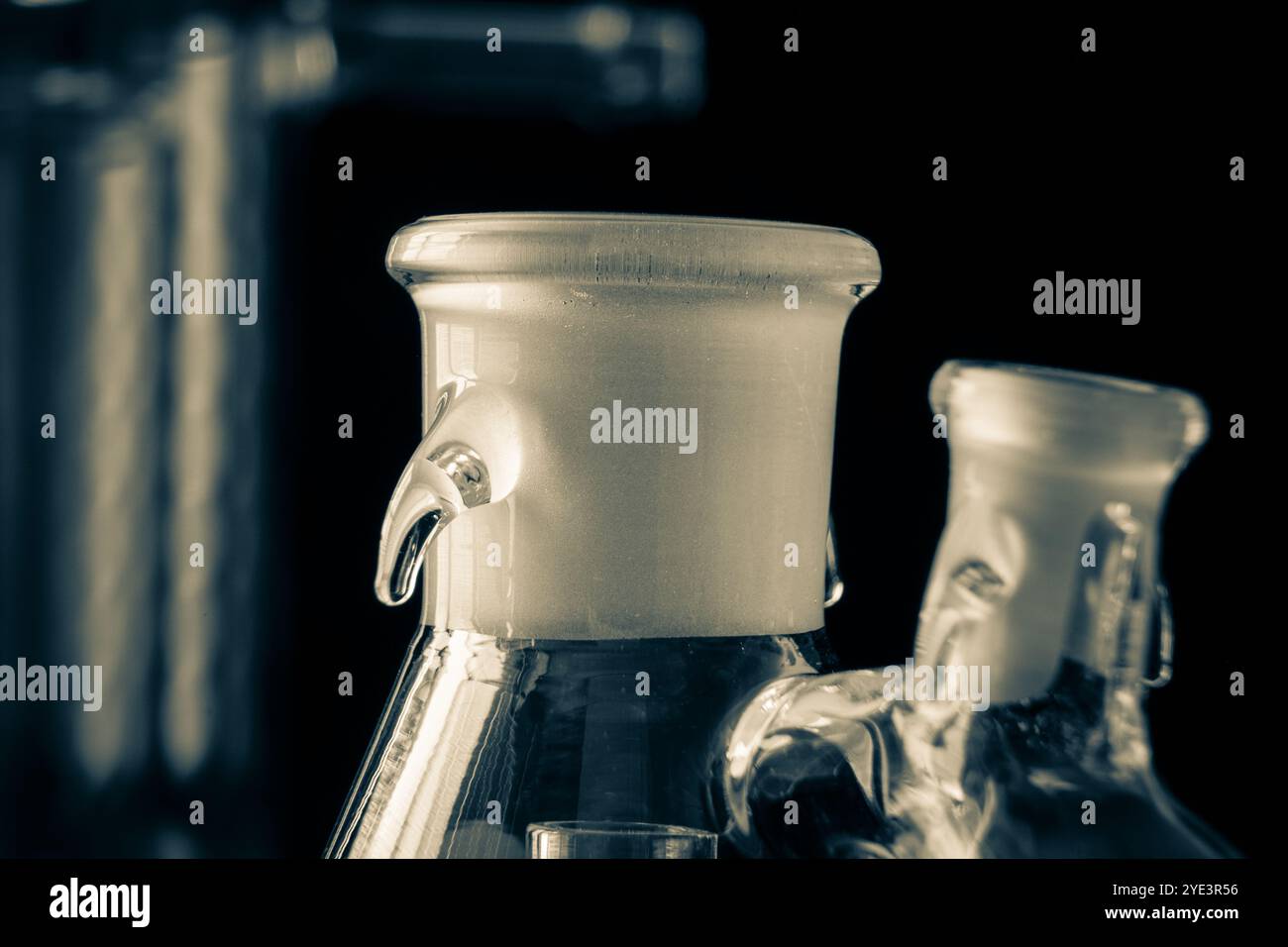 Detailed antique lab glassware Stock Photo - Alamy