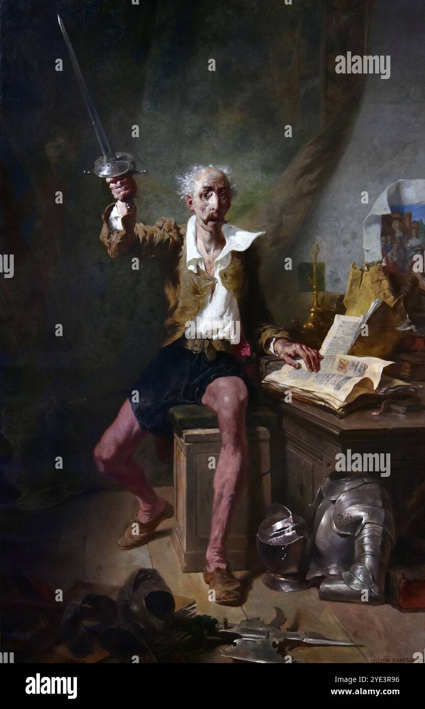 Reading Don Quixotte 1873 by Clestin Nanteuil 1813-1873 Museum of Fine ...