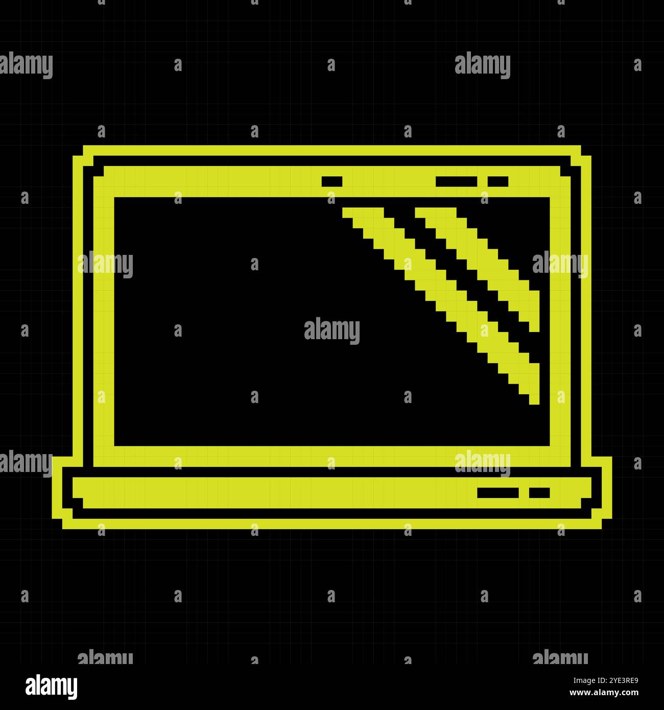 laptop Pixel silhouette icon . Computer pictogram, laptop for ...
