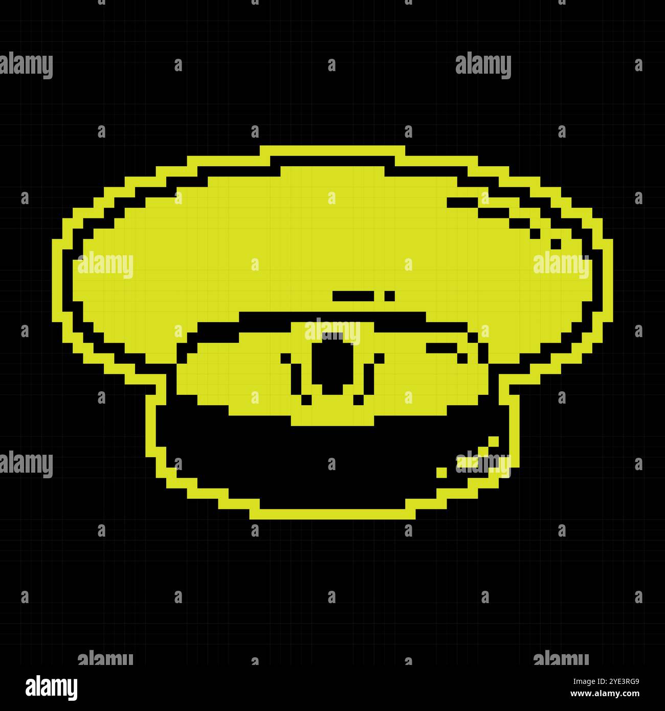Pixel silhouette icon, officer cap, headdress with cockade of military ...