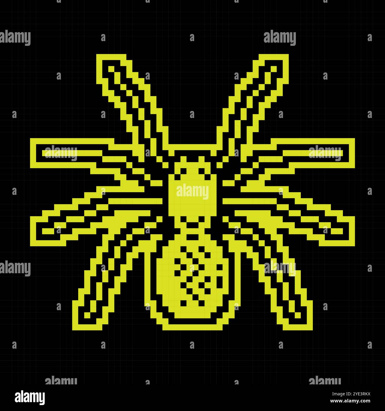 Linear icon. Eight-legged poisonous spider. Dangerous insect pests ...