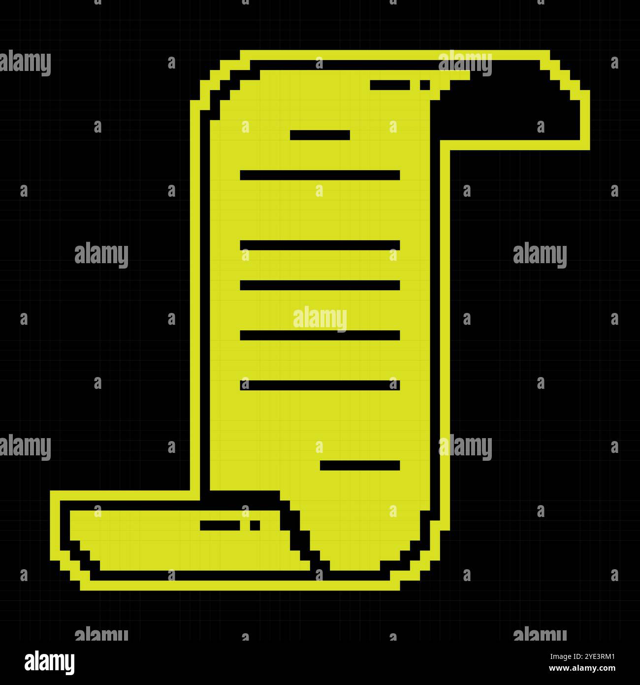 Pixel silhouette icon. Scroll paper Pixel silhouette icon. Papyrus ...