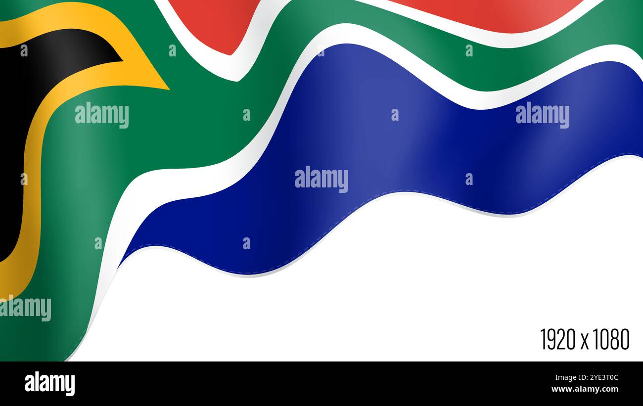 South Africa country flag realistic independence day background. South ...