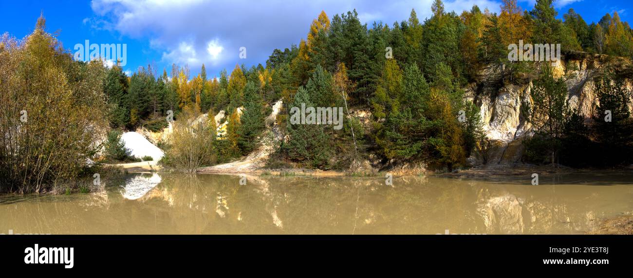Autumn landscape panorama in the Czech Republic, Europe, forest, rock ...