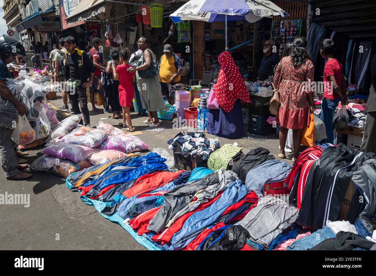 Straßenmarkt, Port Louis, Altstadt, indischer Ozean, Insel, Mauritius ...