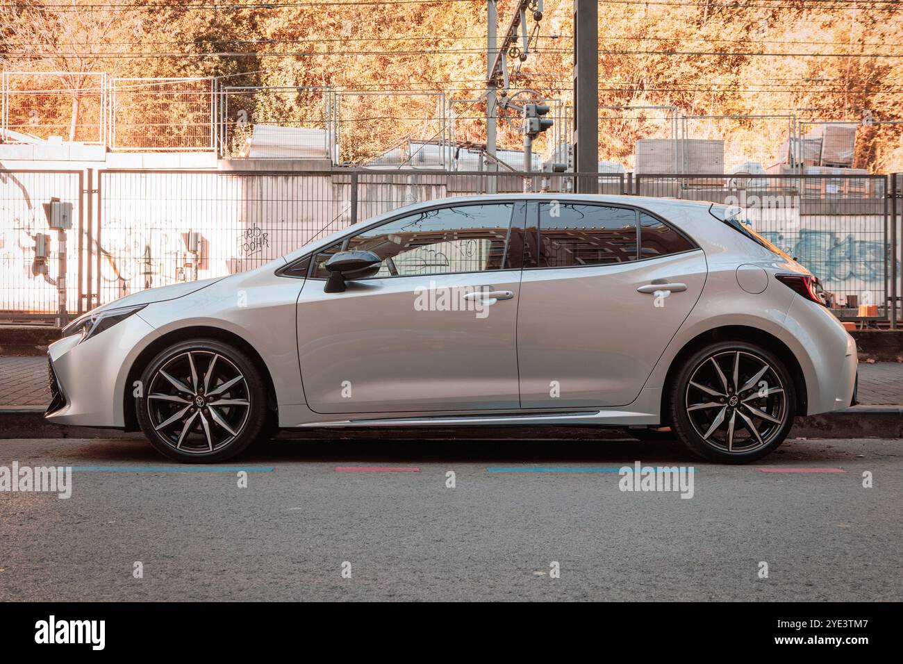 San Sebastian, Spain-October 23, 2024: Toyota Corolla (E210), hatchback ...