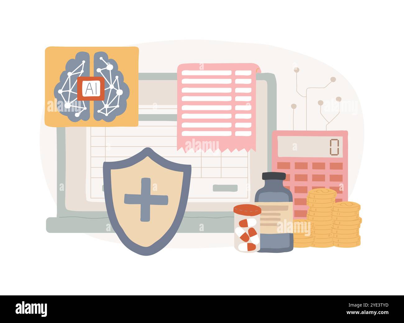 Ai Streamlined Medical Billing And Coding Abstract Concept Vector