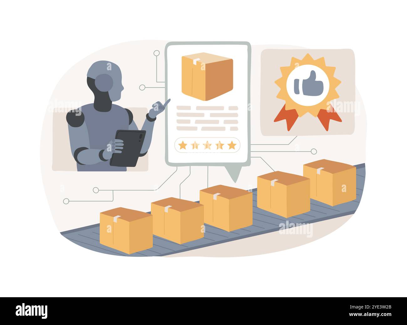 AI-Powered Quality Control abstract concept vector illustration Stock ...