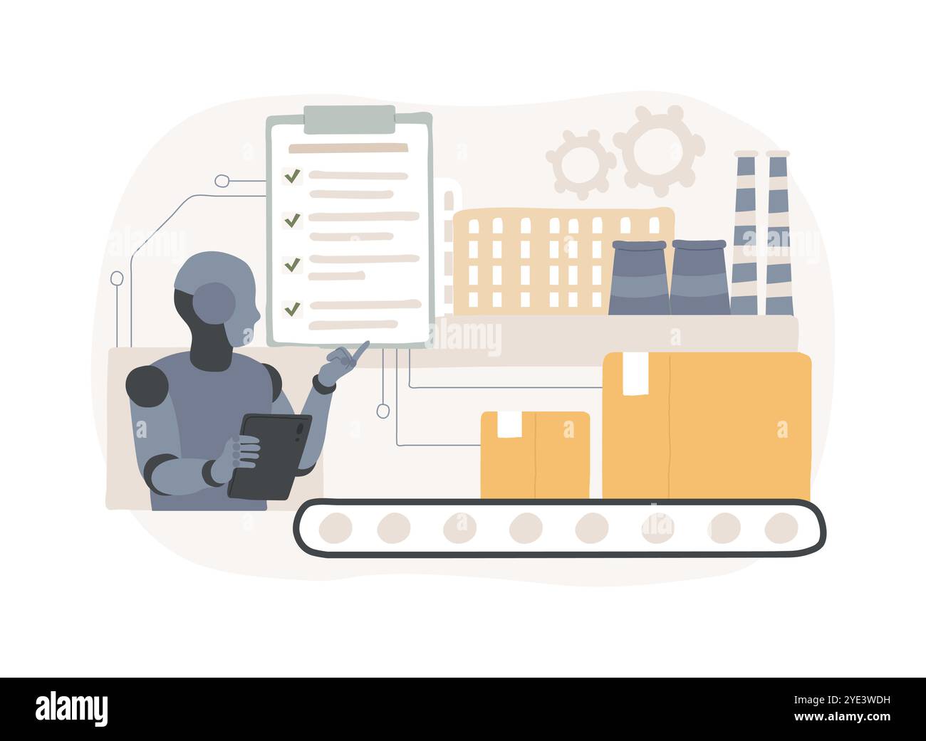 AI-Streamlined Compliance abstract concept vector illustration Stock ...