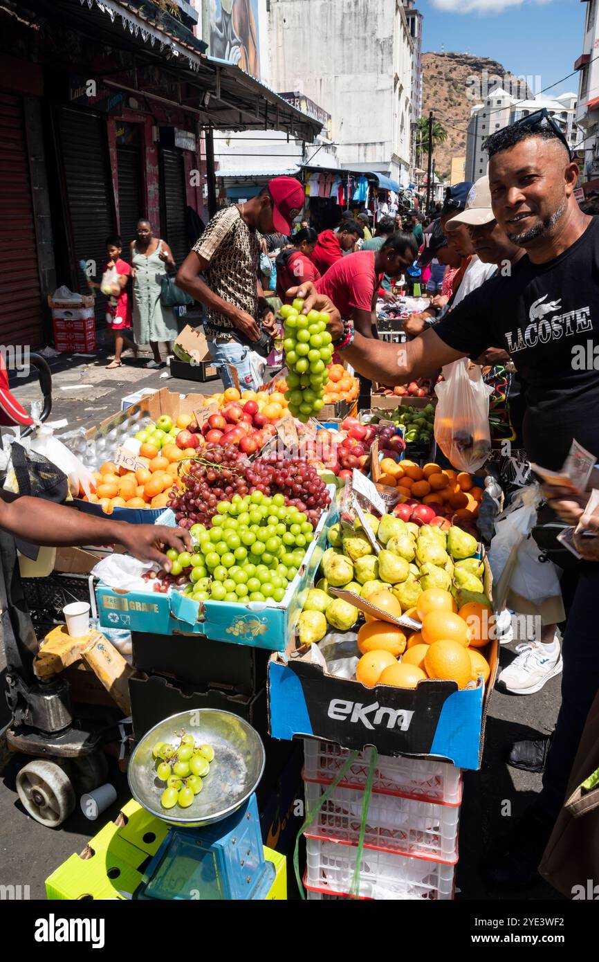 Straßenmarkt, Port Louis, Altstadt, indischer Ozean, Insel, Mauritius ...