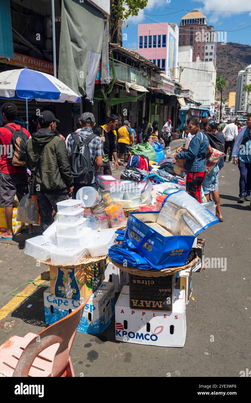 Straßenmarkt, Port Louis, Altstadt, indischer Ozean, Insel, Mauritius ...