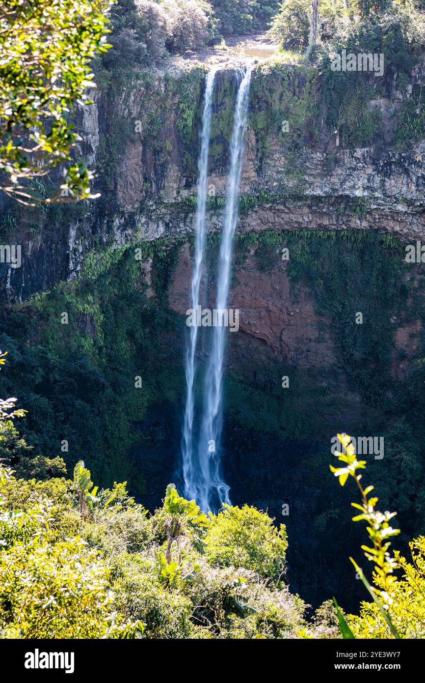 Chamarel Wasserfall, Geopark, indischer Ozean, Insel, Mauritius mcpins ...