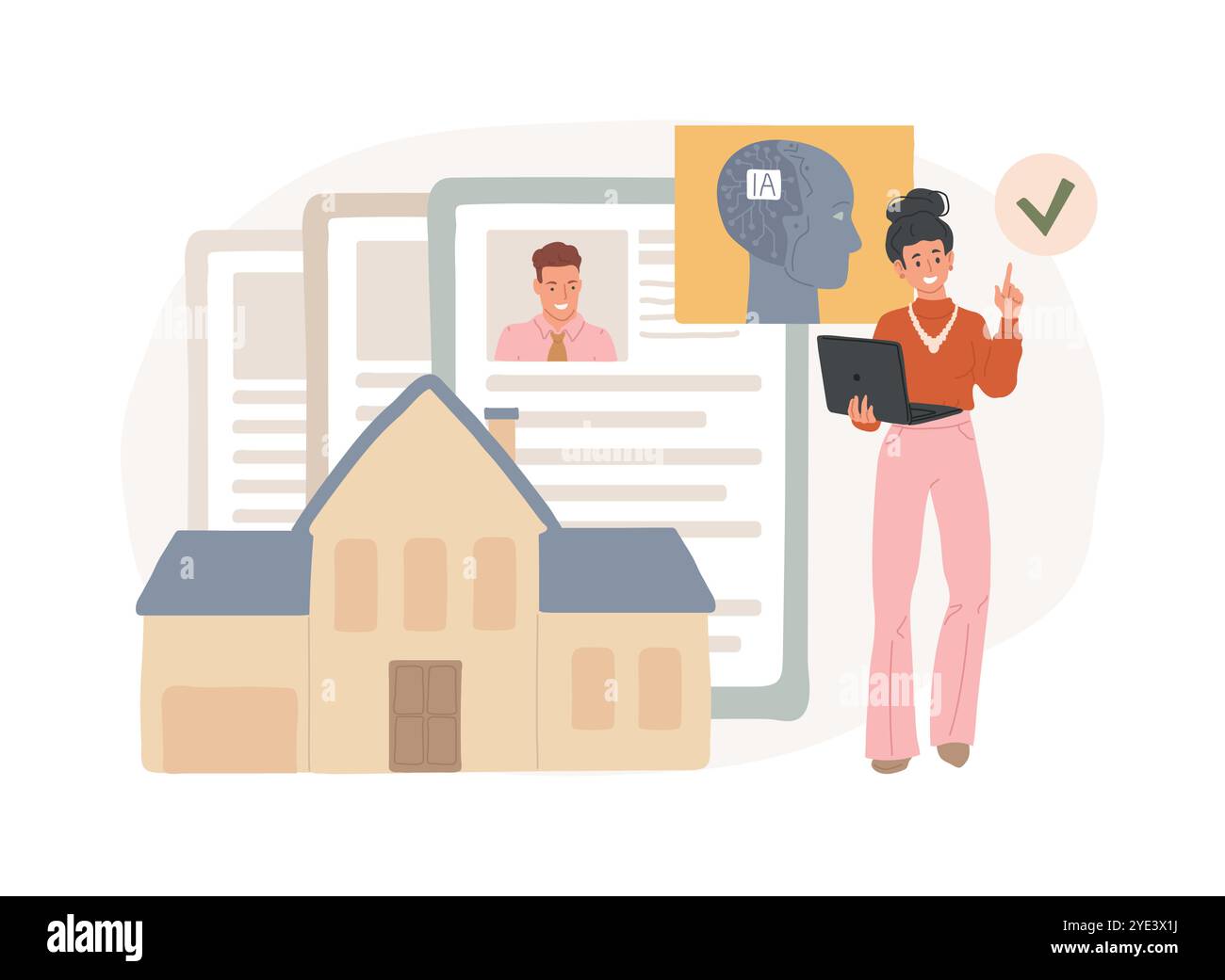 AI-Powered Tenant Screening abstract concept vector illustration Stock ...