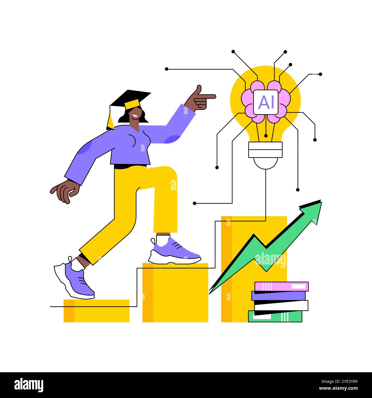 E learning skills cartoon Stock Vector Images - Alamy