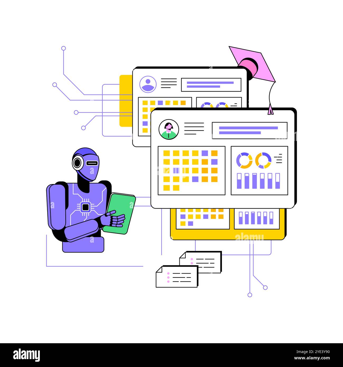 Ai Streamlined Administrative Tasks Abstract Concept Vector