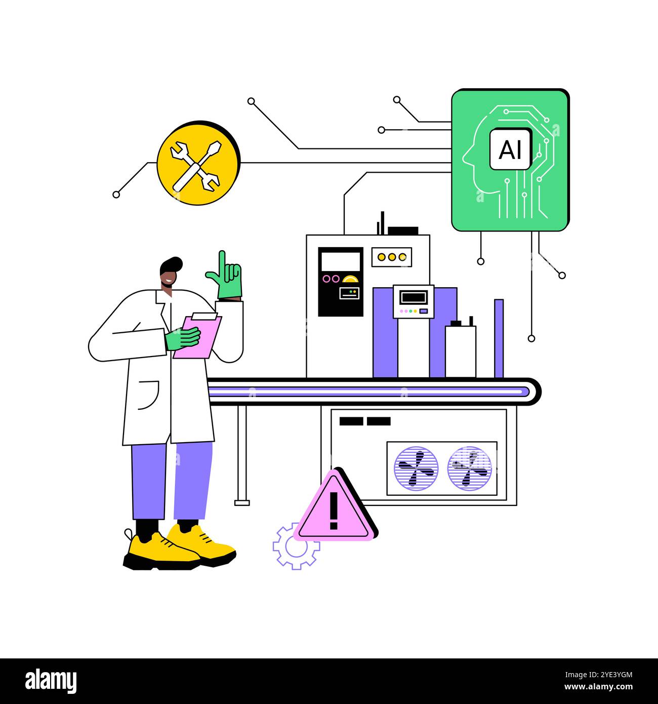 AI-Optimized Predictive Maintenance abstract concept vector illustration Stock Vector Image ...