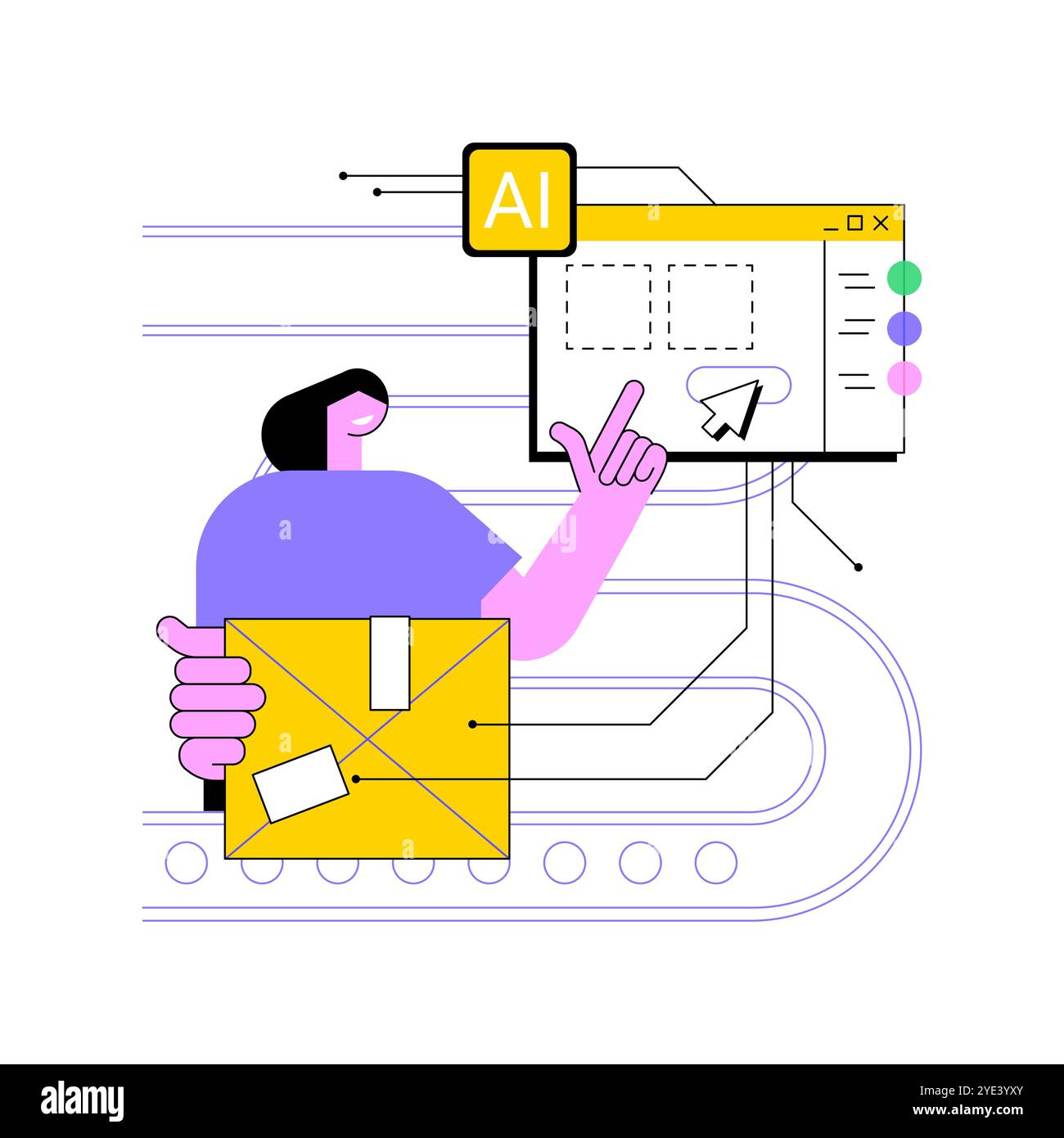 Ai Powered Customization Abstract Concept Vector Illustration Stock Vector Image And Art Alamy