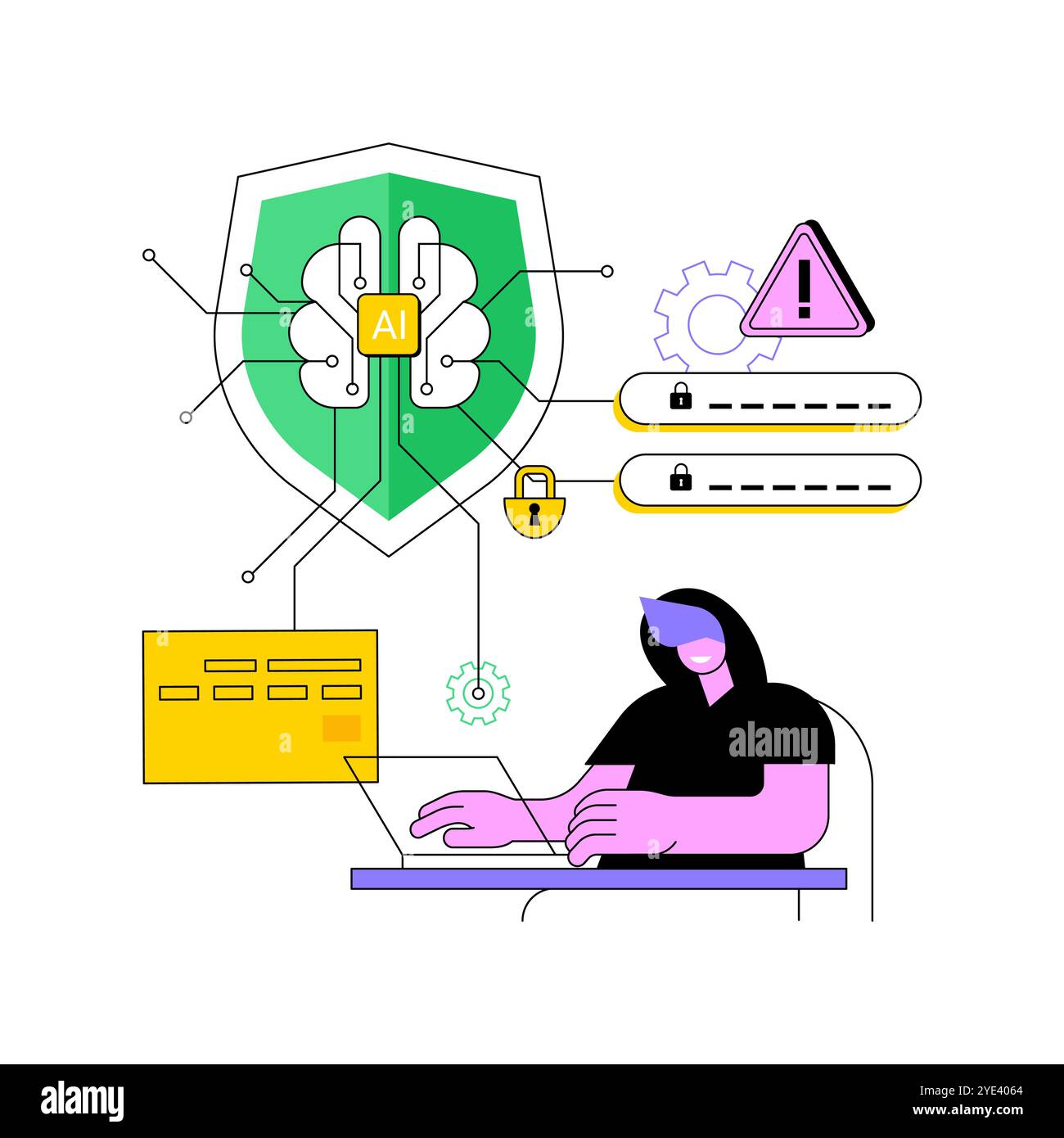 Ai Driven Fraud Prevention Abstract Concept Vector Illustration Stock Vector Image And Art Alamy