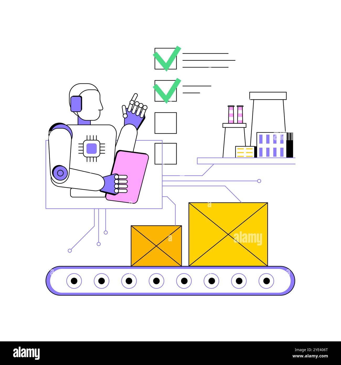AI-Streamlined Compliance abstract concept vector illustration Stock ...