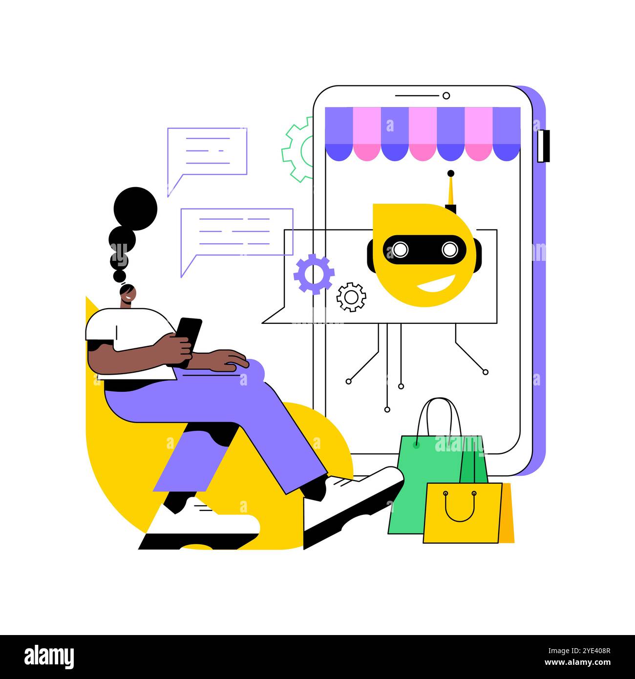 Ai Streamlined Customer Support Abstract Concept Vector Illustration Stock Vector Image And Art