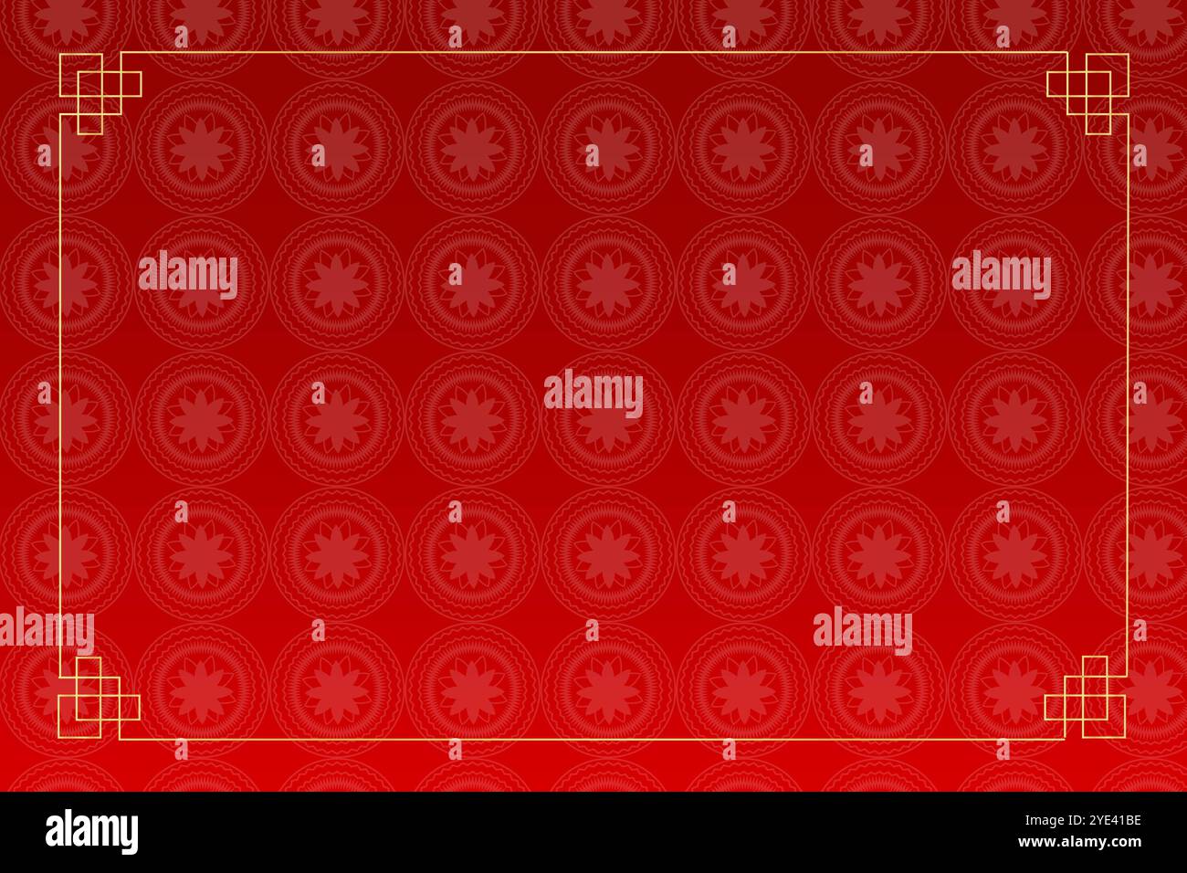 Traditional golden chinese frame with red background Stock Photo - Alamy