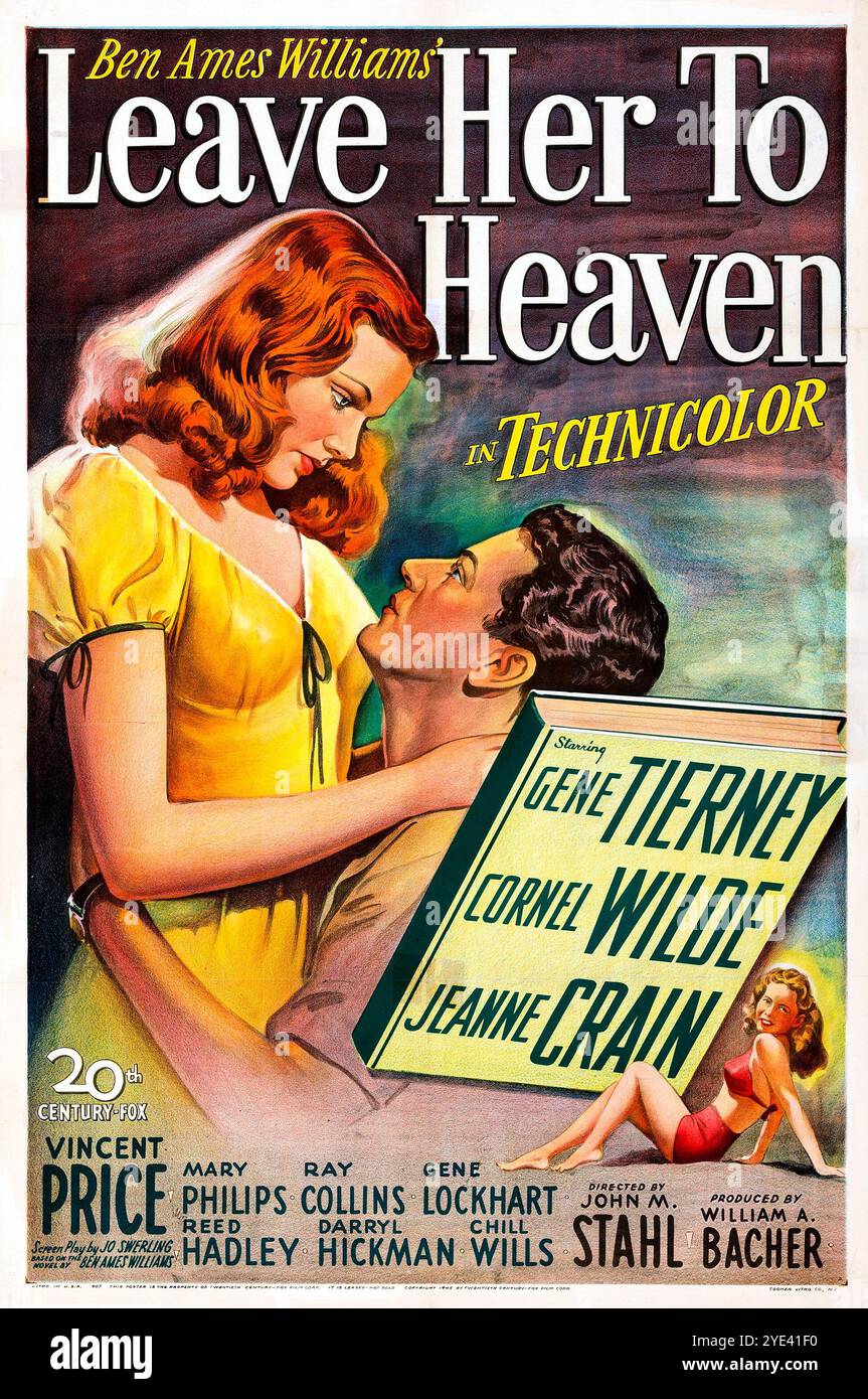Ben Ames William's Leave Her to Heaven, old movie poster feat. Gene ...