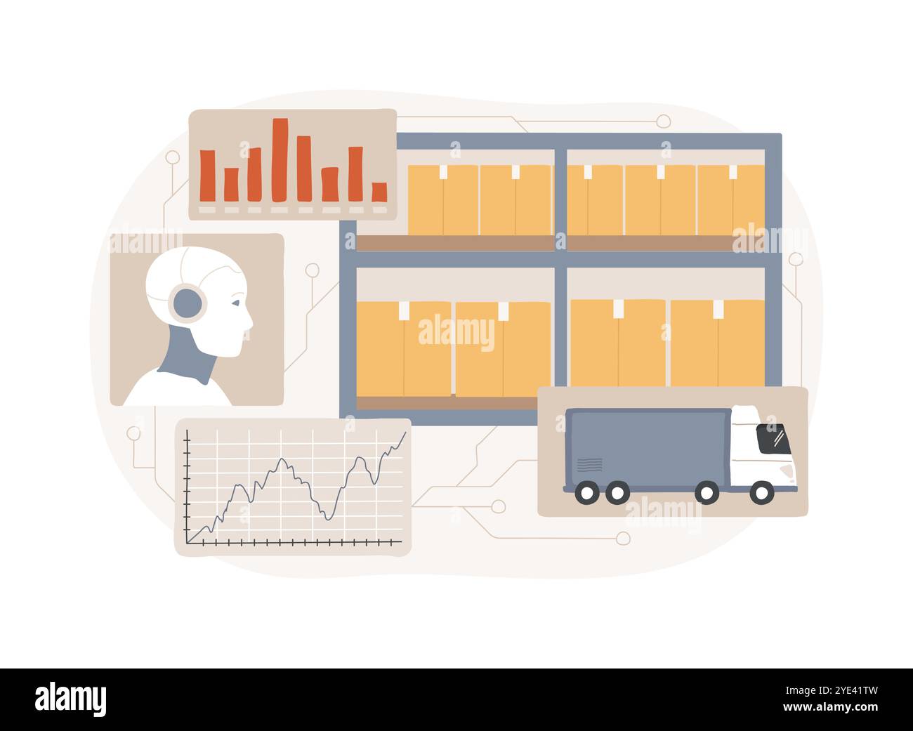 Ai Predictive Demand Analysis Abstract Concept Vector Illustration