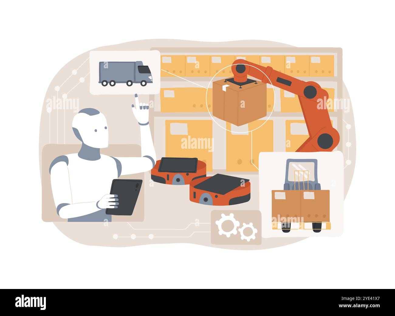 AI-Optimized Warehouse Operations abstract concept vector illustration Stock Vector Image & Art ...