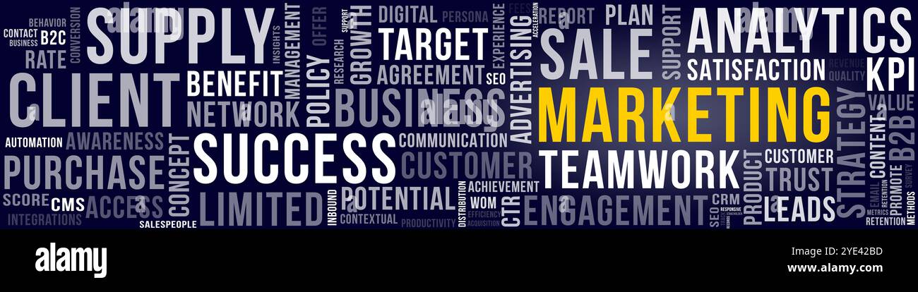 Marketing Background. Image Illustration. LinkedIn Cover Image Stock ...