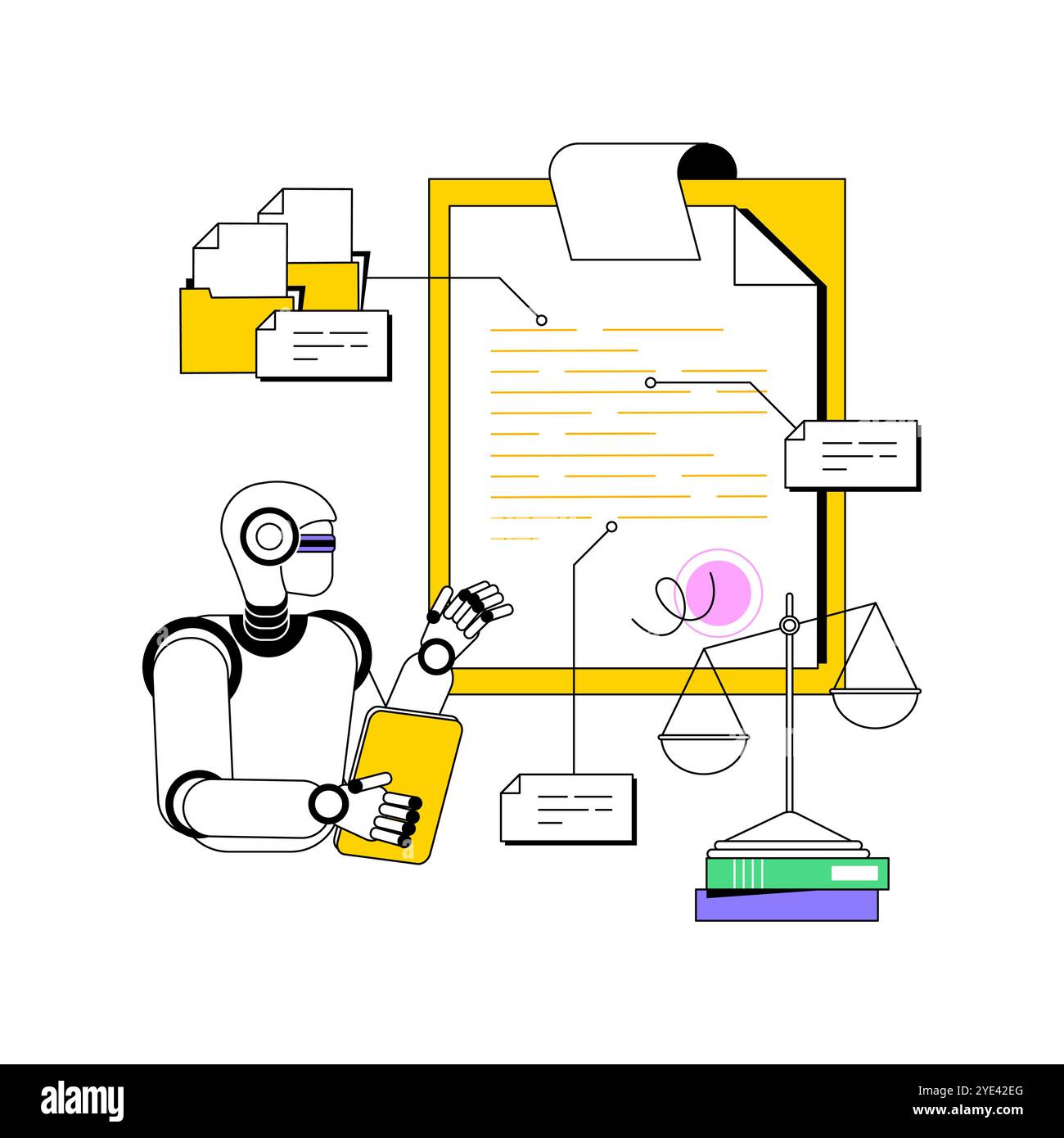 AI-Enhanced Legal Compliance abstract concept vector illustration Stock ...