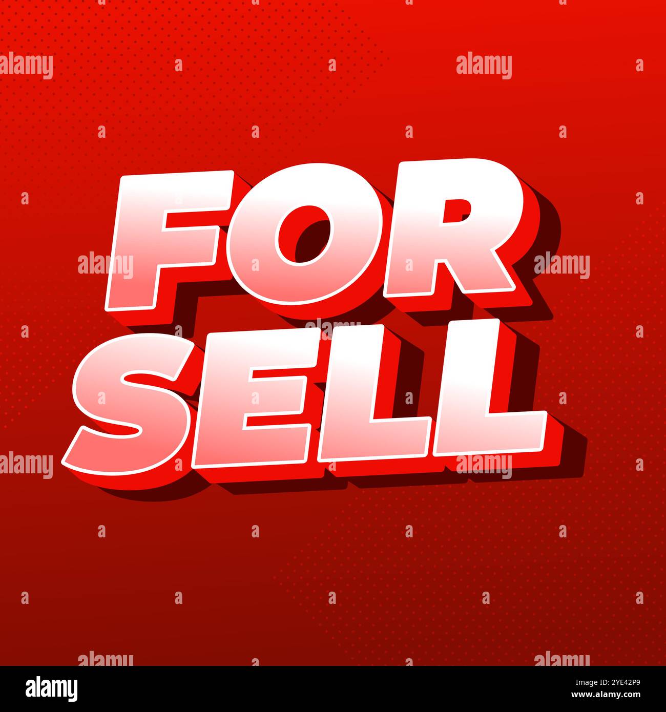 For sell. Text effect design in 3D style with good colors for ...