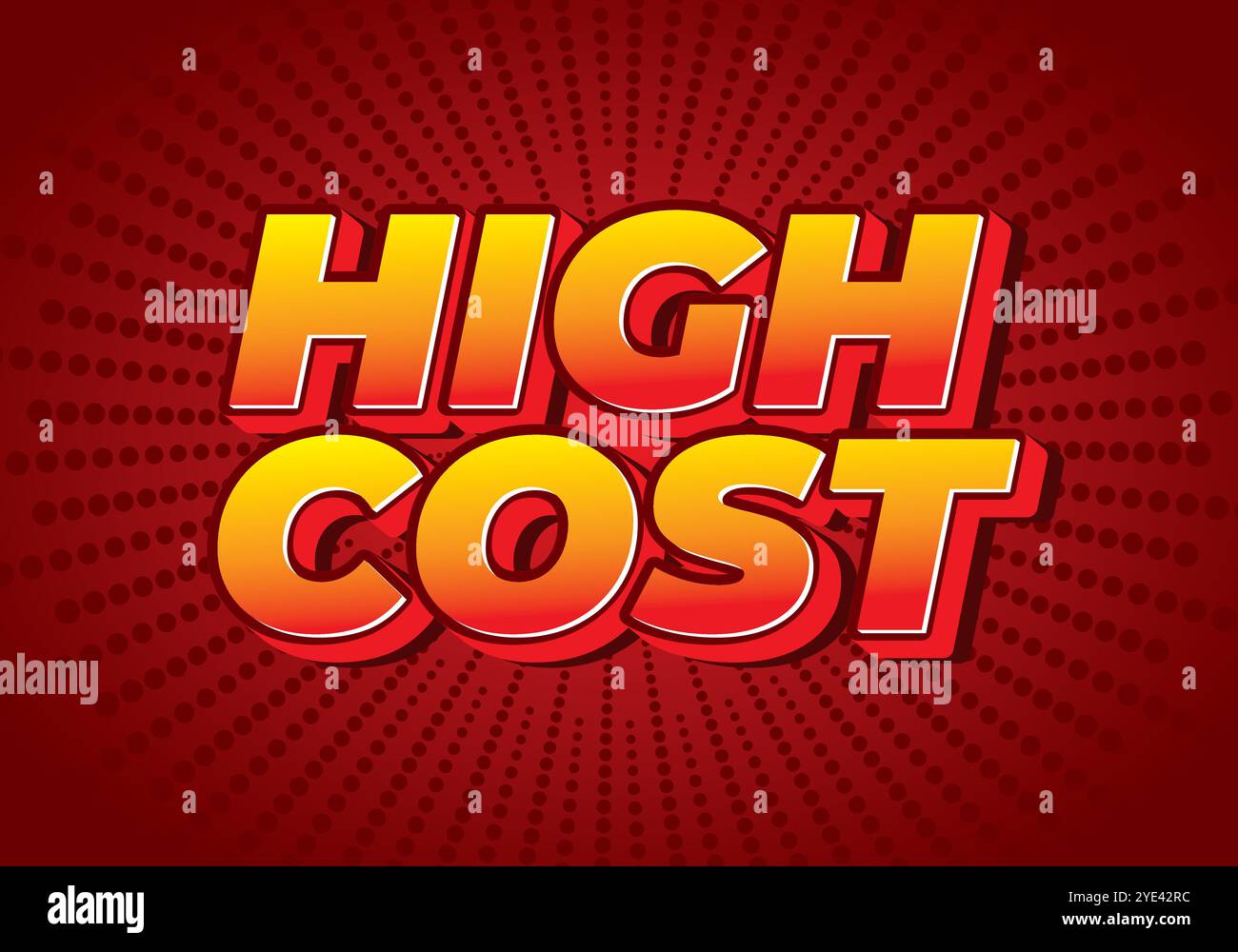 High cost. text effect design for promotional ads in 3D style Stock ...