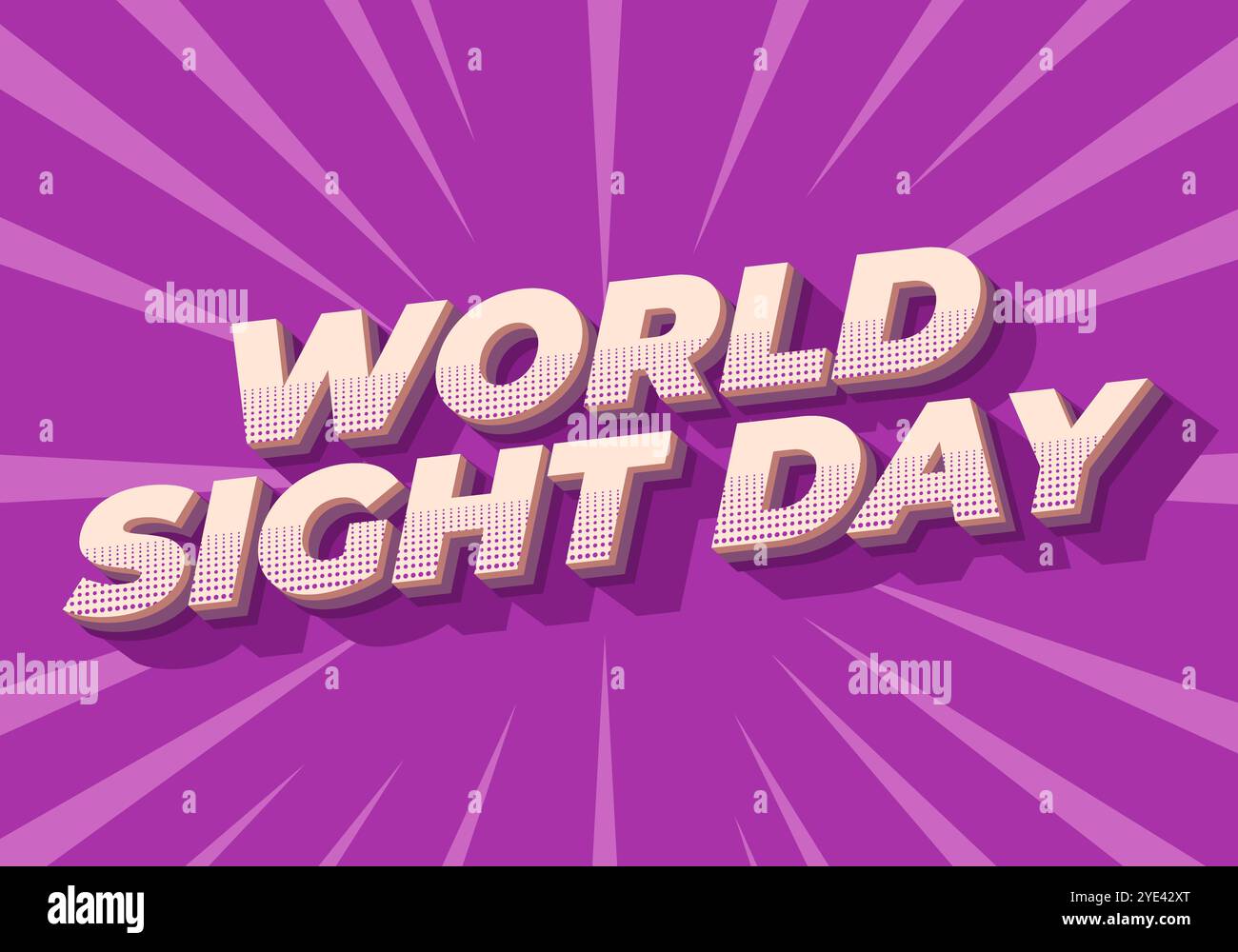 World sight day. text effect in 3D style with bold fonts Stock Vector ...