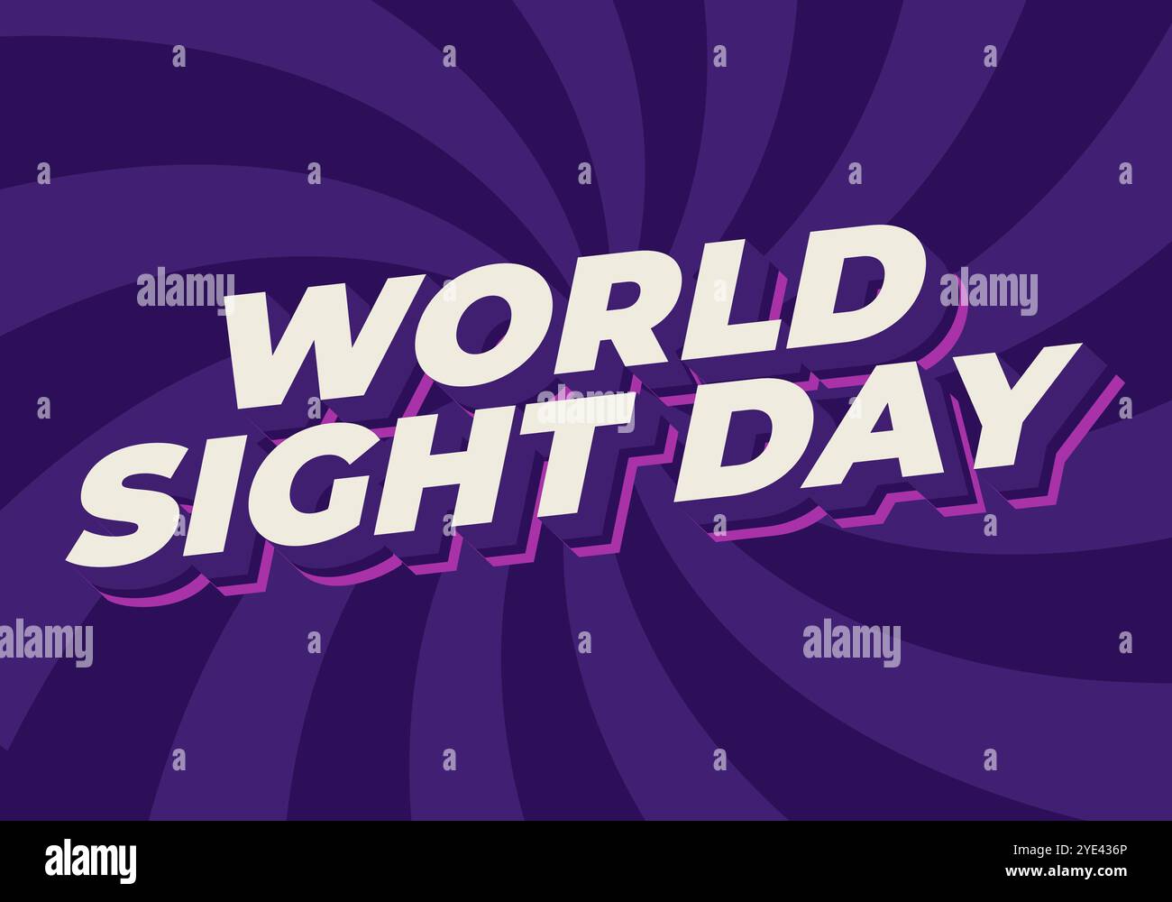 World sight day. text effect in 3D style with bold fonts Stock Vector ...