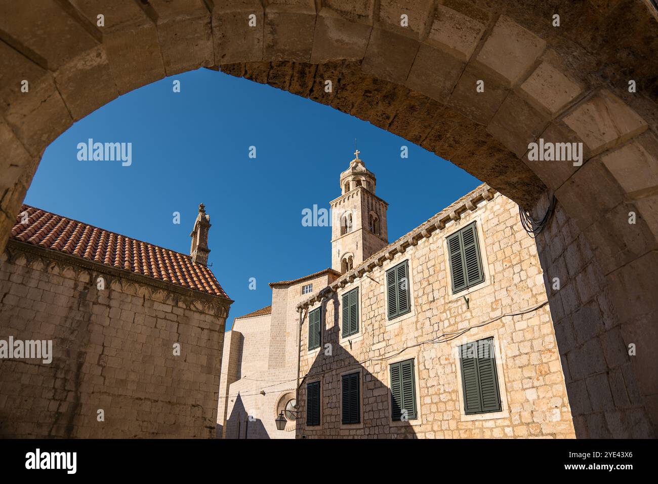 Dubrovnik Dominican Monastery Bell tower Stock Photo - Alamy