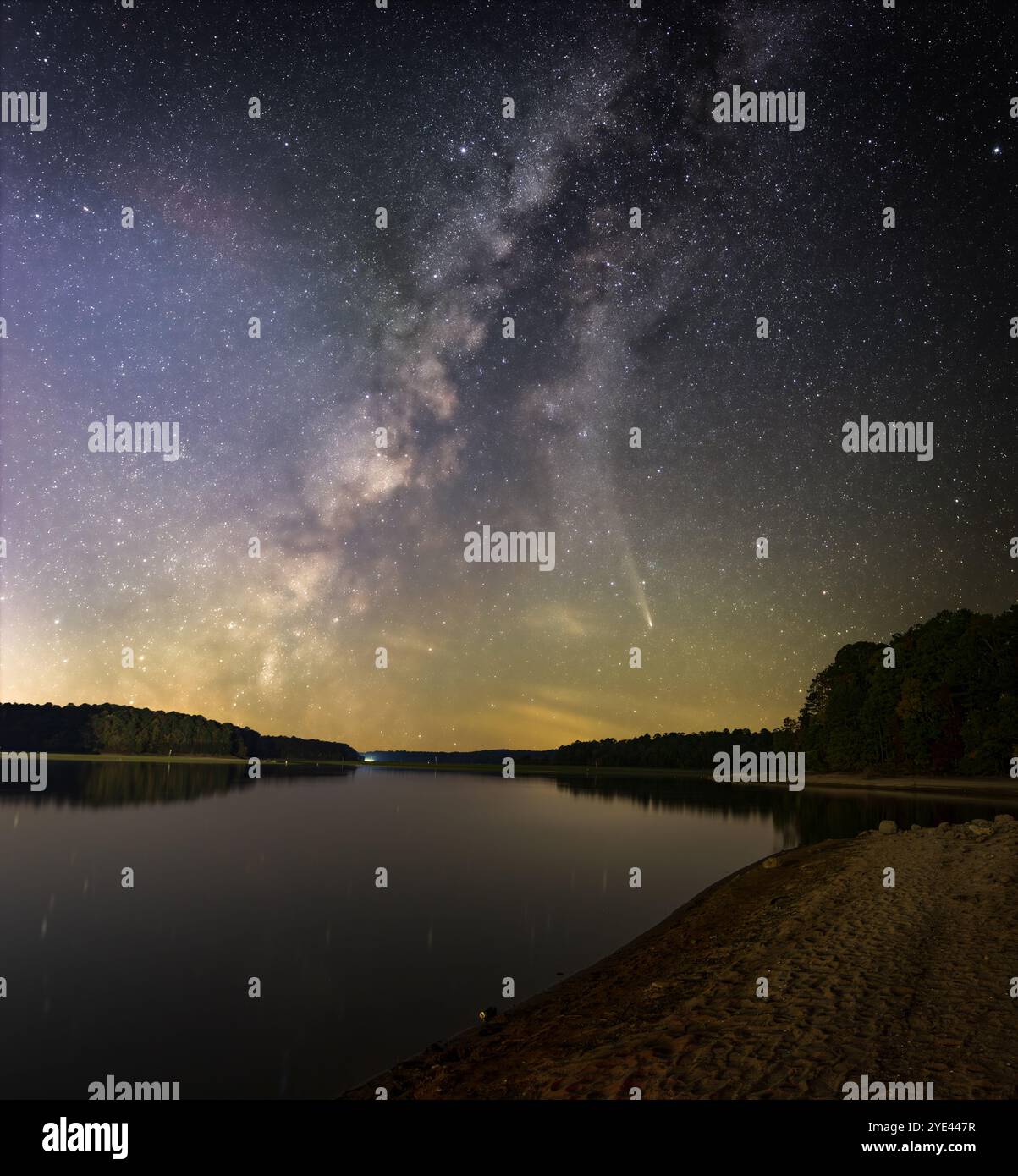 Comet C/2023 A3 Tsuchinshan–ATLAS with the Milky Way over West Point ...