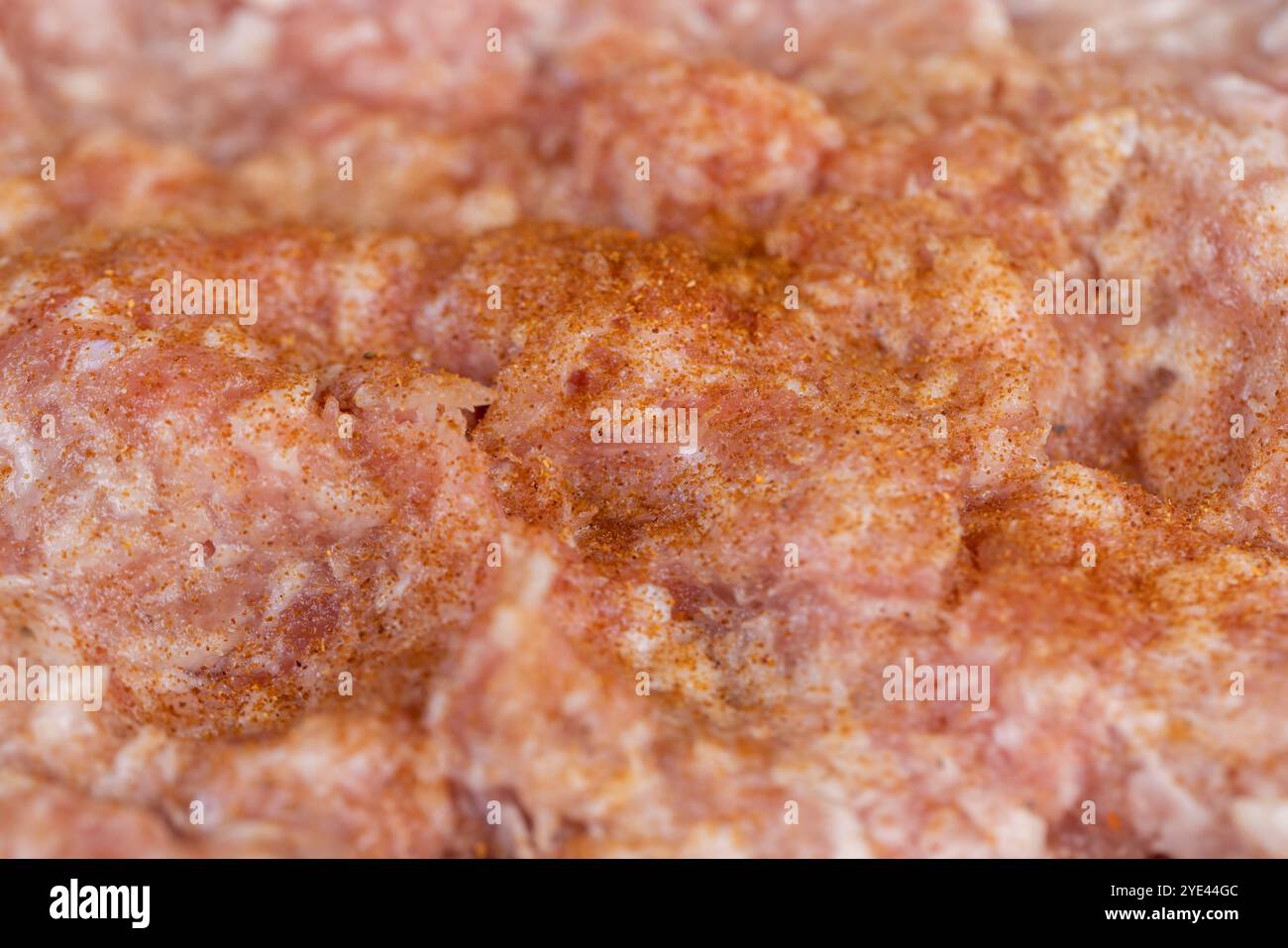 homemade minced pork meat close-up, fresh minced pork with bacon Stock ...