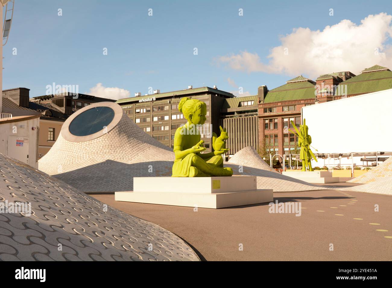 Kim Simonsson: The Moss Giants on display in the courtyard of Amos Rex ...