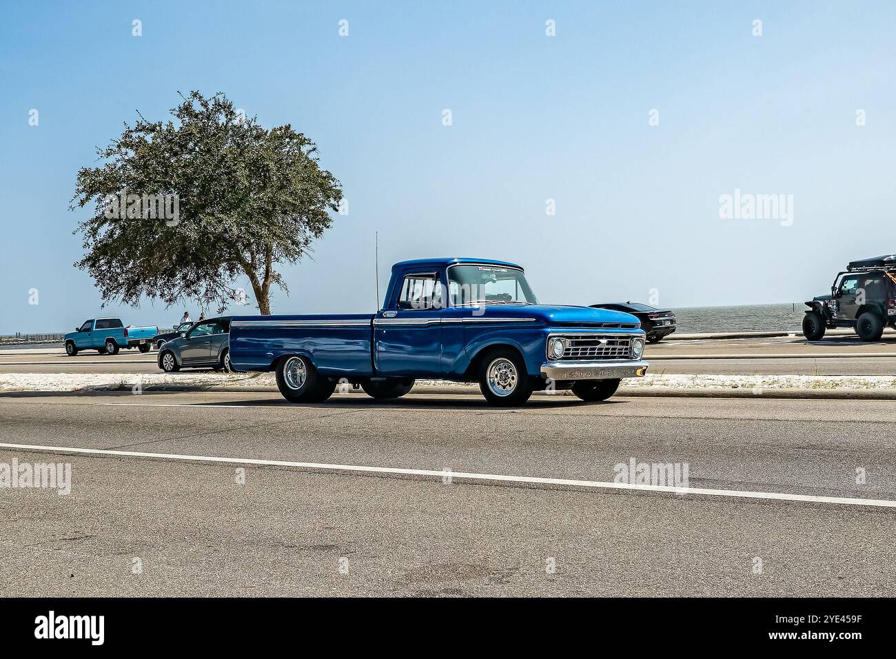 Gulfport, MS - October 04, 2023: Wide angle front corner view of a 1966 ...