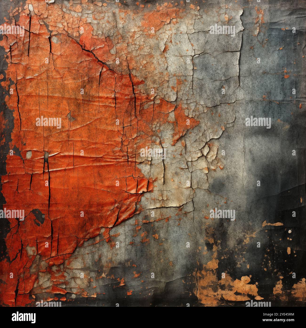 Ancient wall with rough cracked paint, old fresco texture background ...