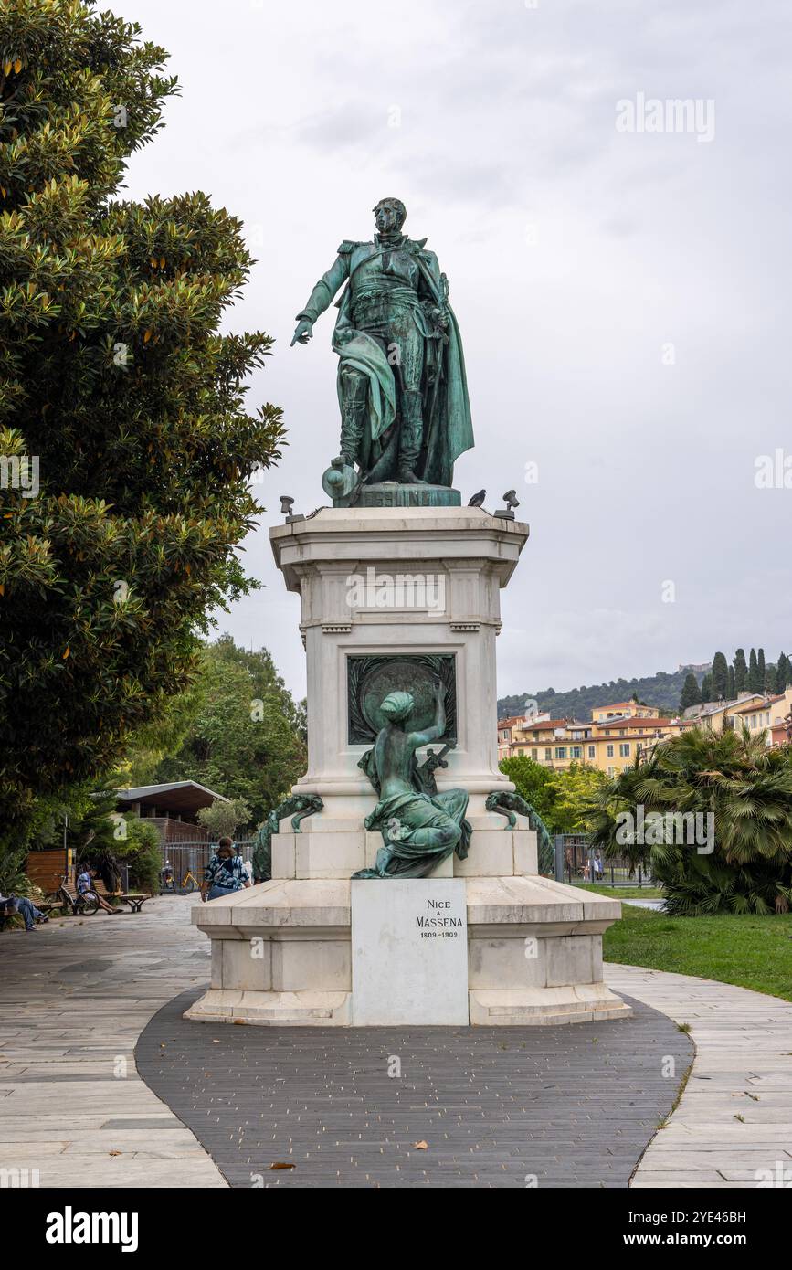 Statue of Marshal André Masséna in Promenade du Paillon, City of Nice ...