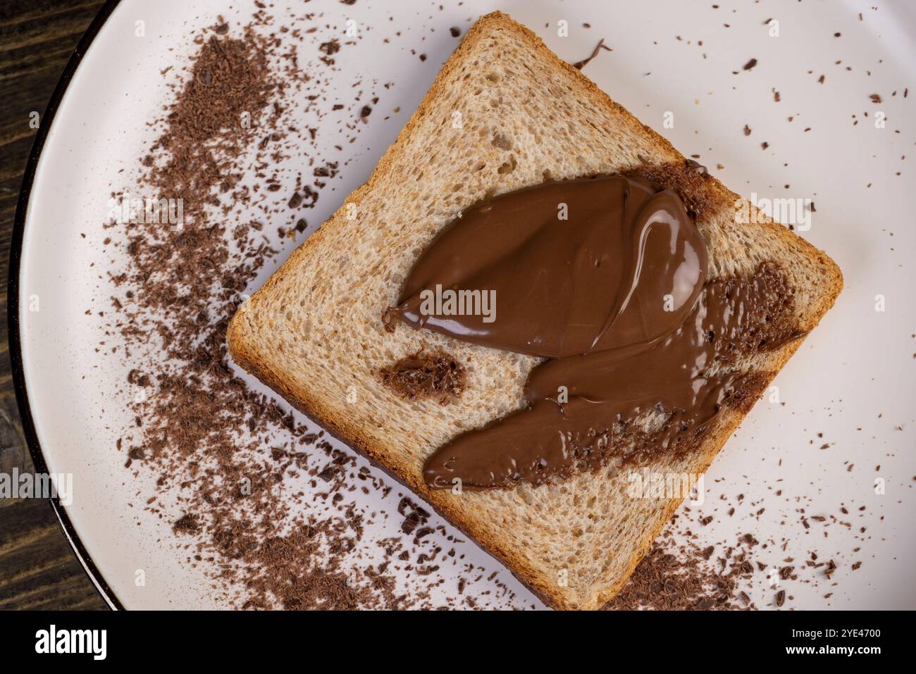 chocolate cocoa paste for breakfast, sweet pasta with cocoa and cocoa ...