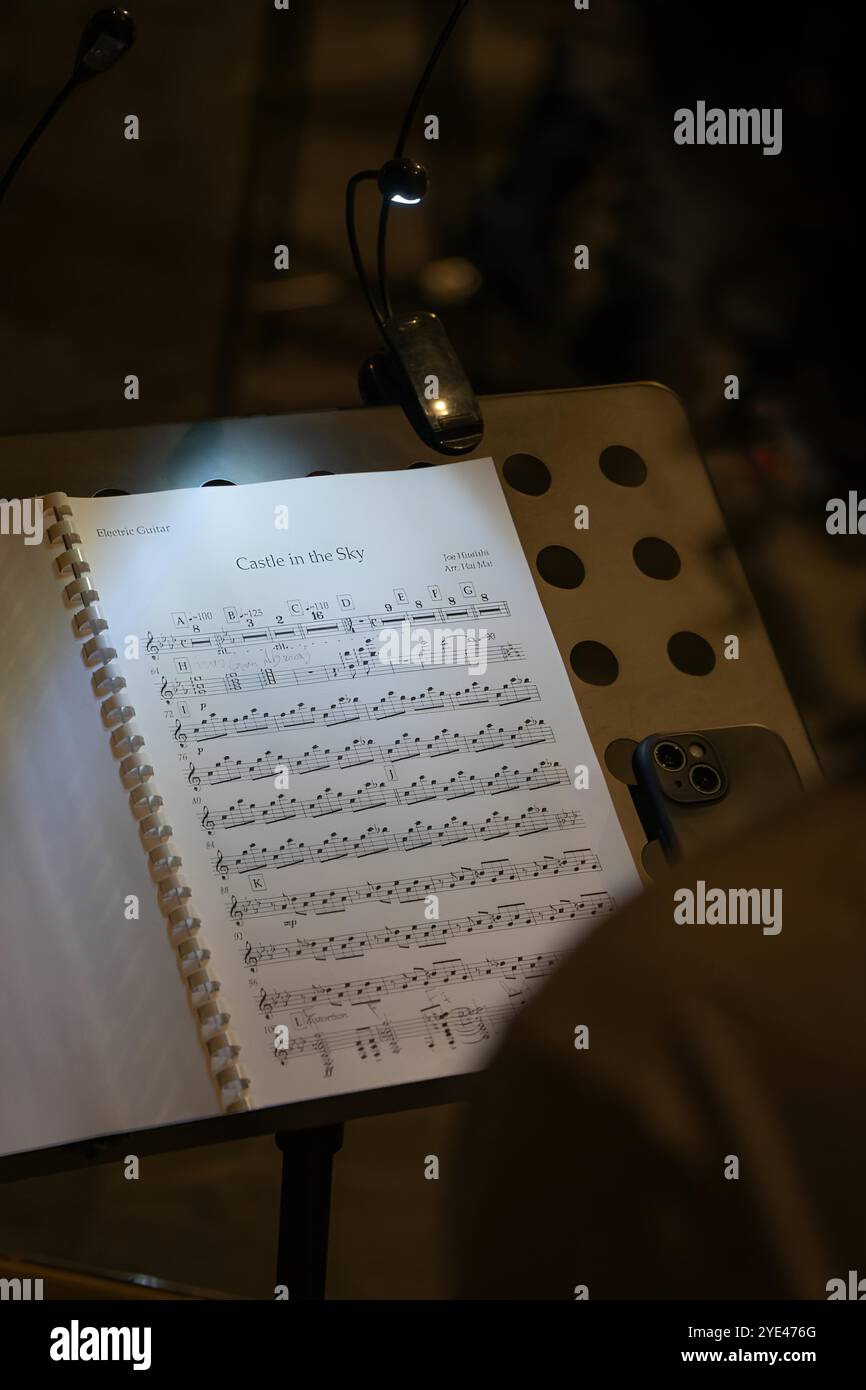 Music sheets. Melodies written with different musical symbols as ...