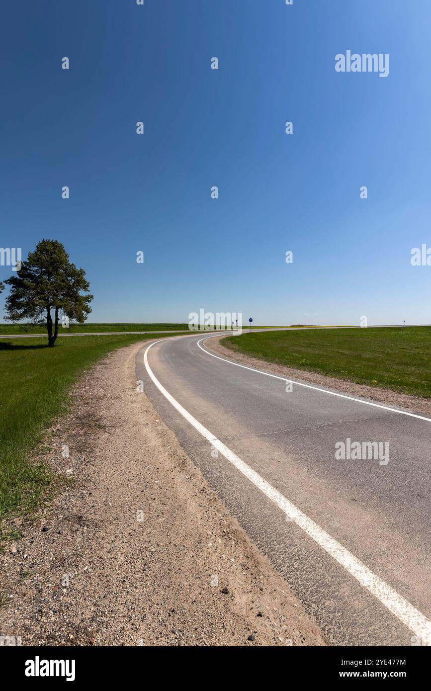 road for transport in rural areas, a road in rural areas in the summer ...