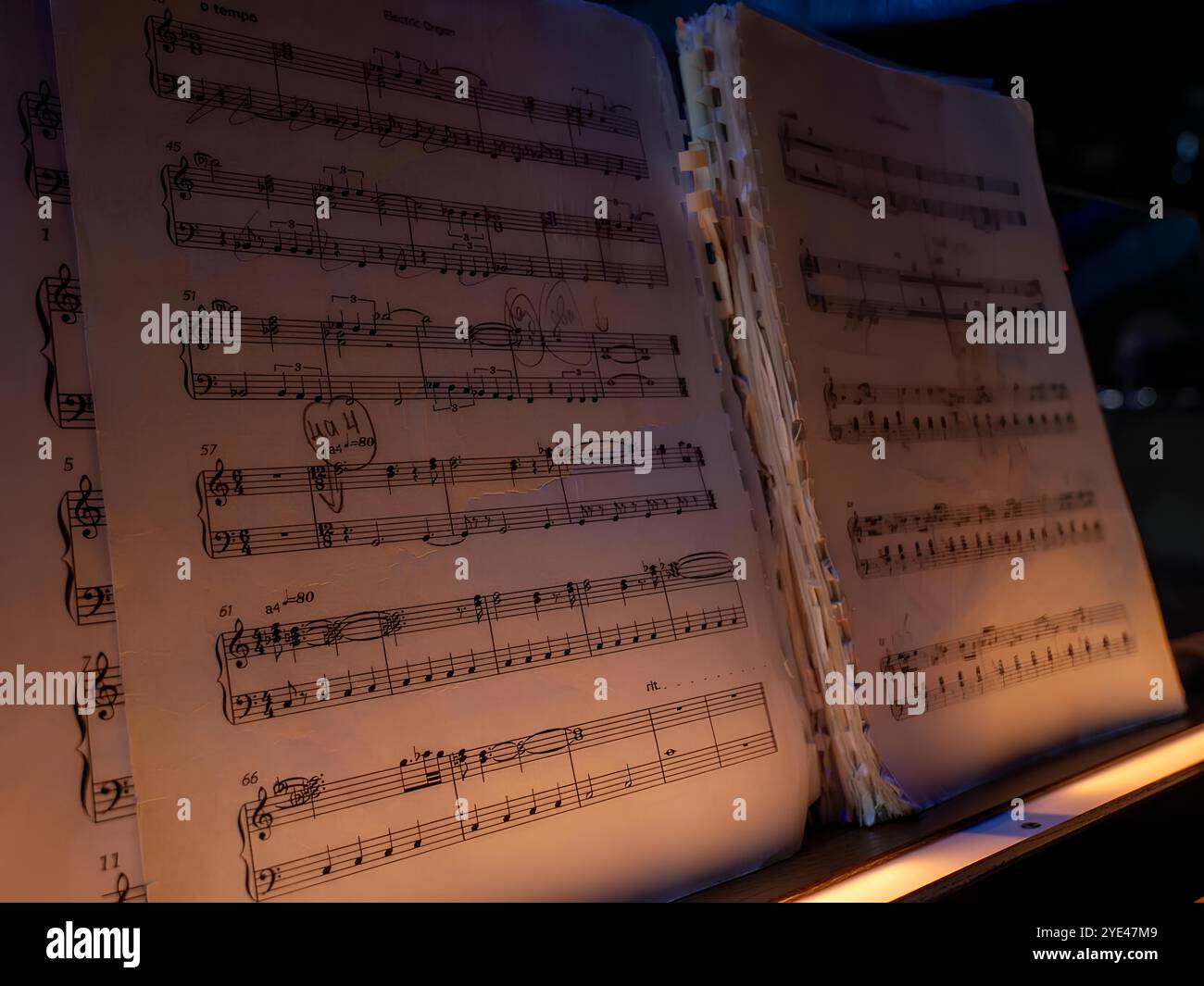 Music sheets. Melodies written with different musical symbols as ...