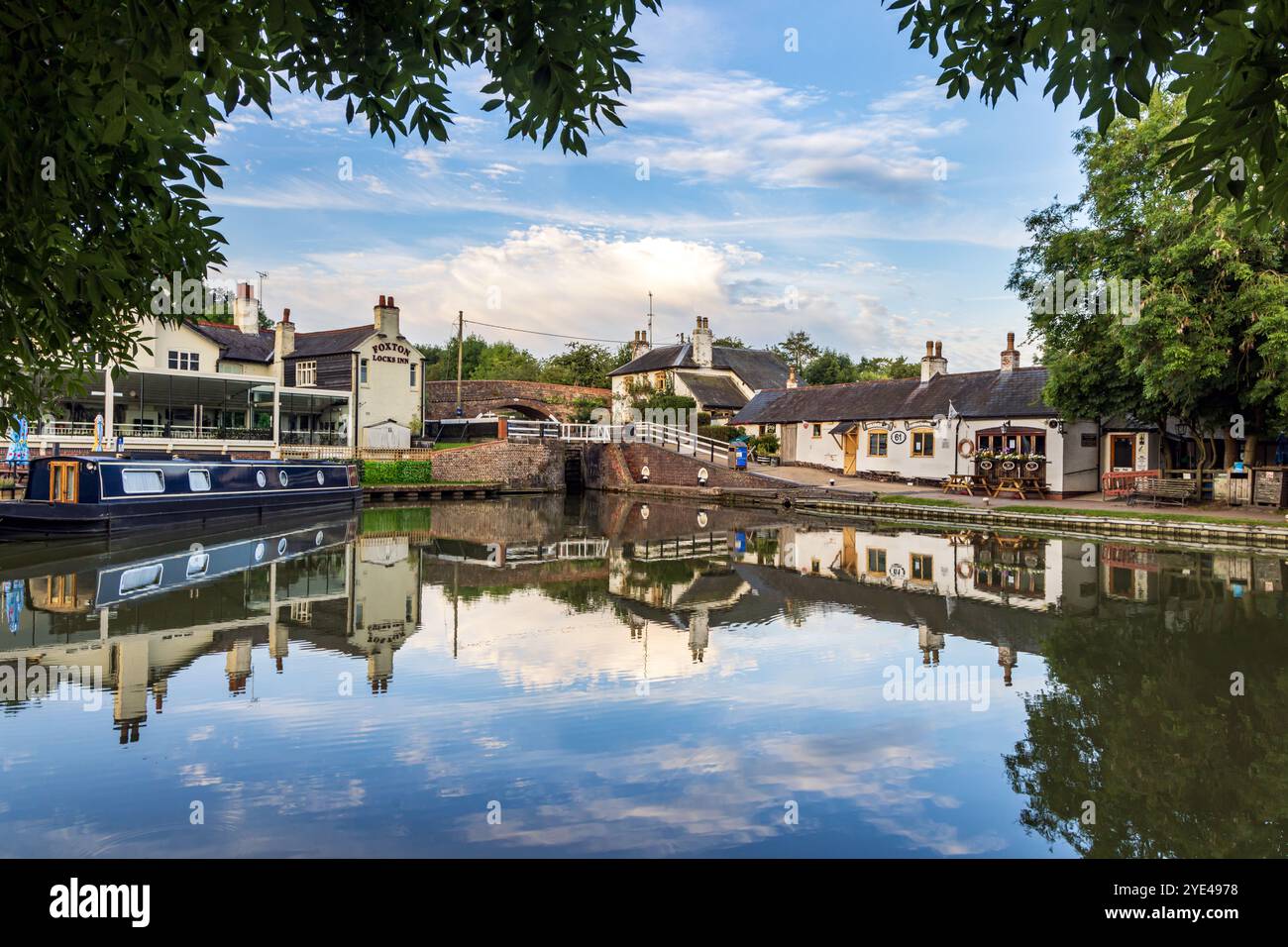 Foxton Locks Canal Basin, Leicestershire, England, Uk Stock Photo - Alamy